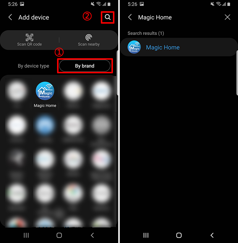 3. Tap the icon above "Other", tap "Magic Home" to continue, and tap "Next";
